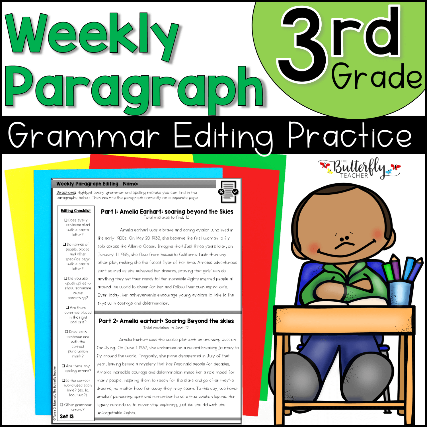Revising & Editing Practice Worksheets 3rd Grade Grammar - The ...