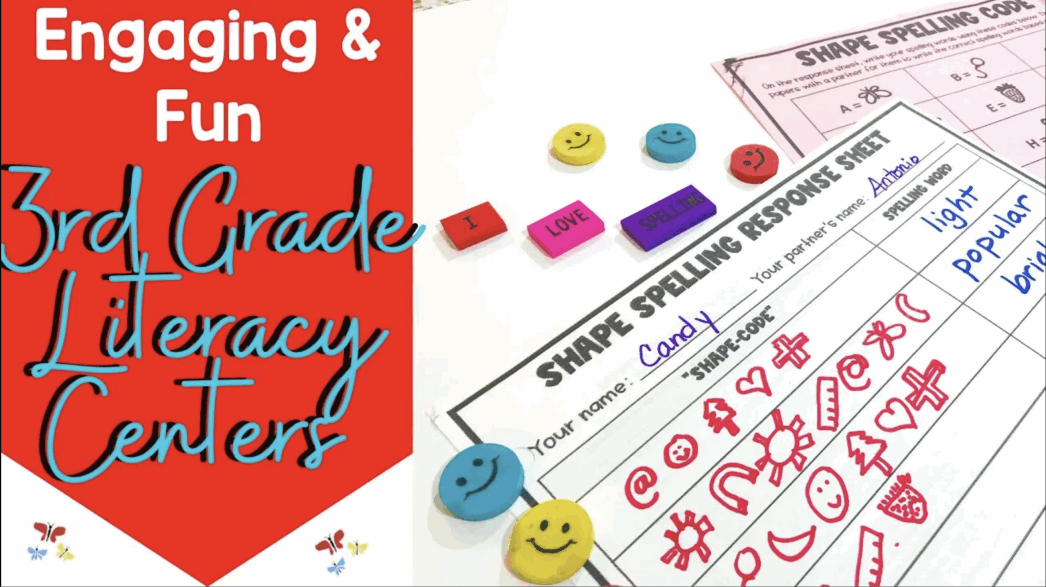 FREE 3rd Grade Literacy Centers